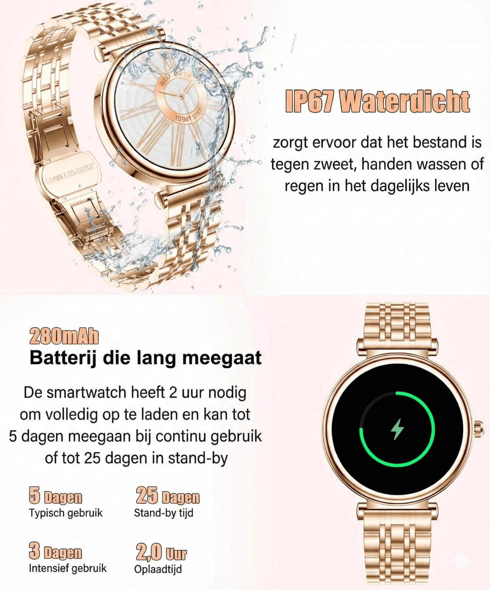 Alycone Élysia - Smartwatch Dames – Wyzer Horloges